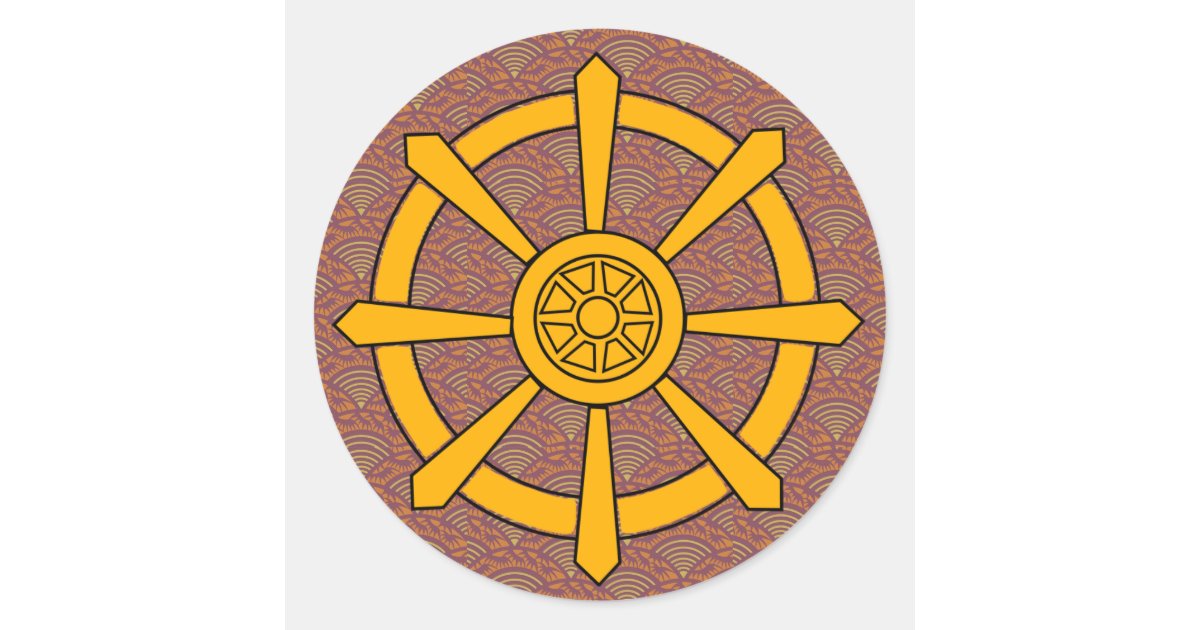 Dharma Wheel Classic Round Sticker | Zazzle