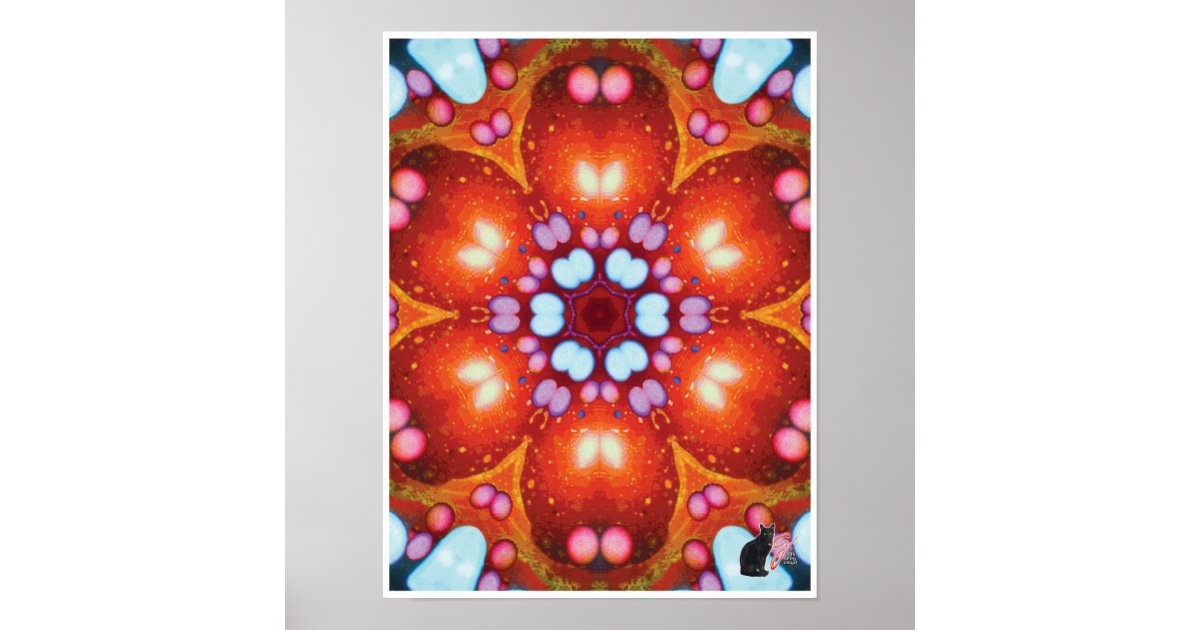 Diadem Kinetic Collage Kaleidoscope Poster | Zazzle