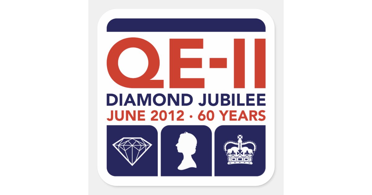 Diamond Jubilee Commemorative Stickers | Zazzle