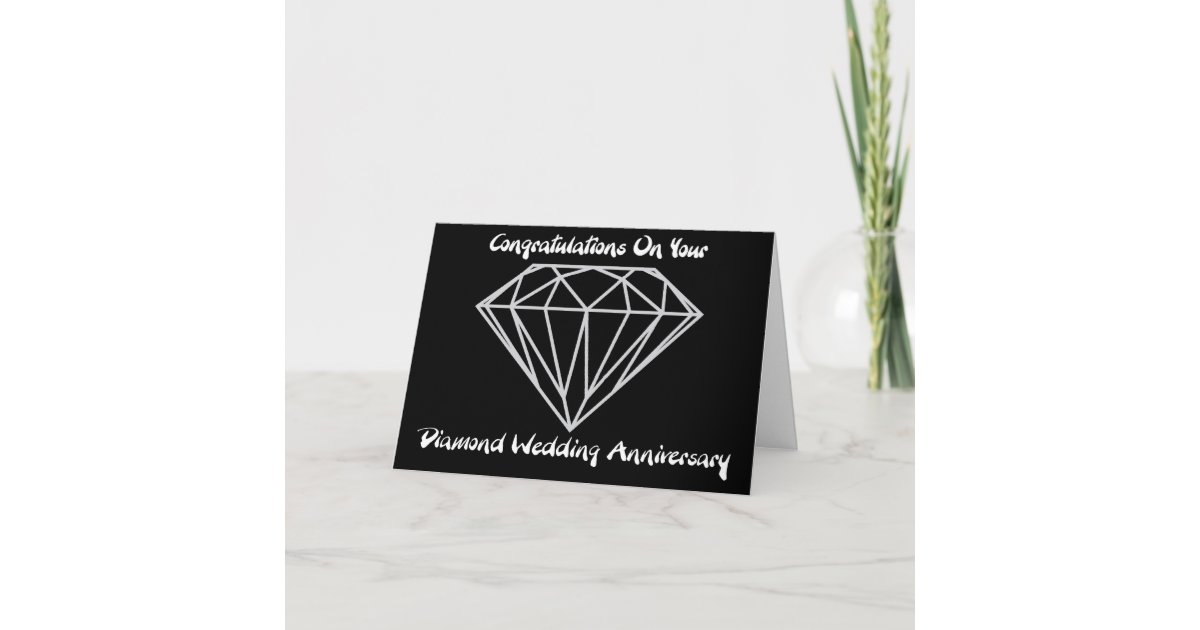 Diamond Wedding Card | Zazzle.co.uk