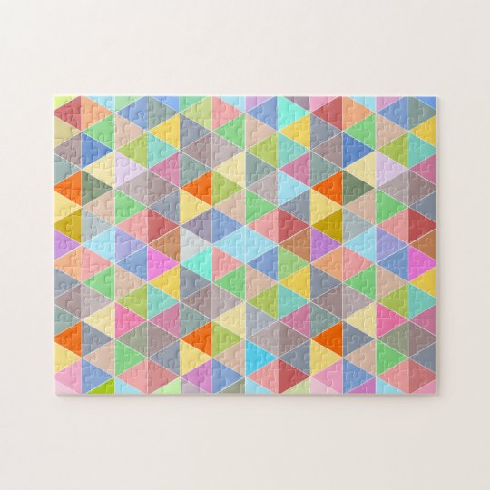 Difficult geometric triangle jigsaw puzzle 252 pc | Zazzle.co.uk