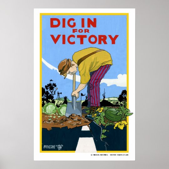 Dig in for Victory Poster | Zazzle.co.uk
