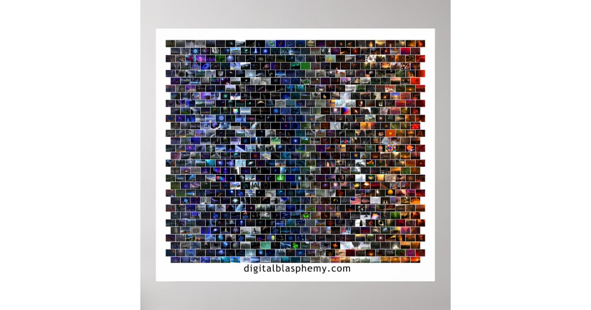 Digital Blasphemy Spectrum Mosaic Poster | Zazzle