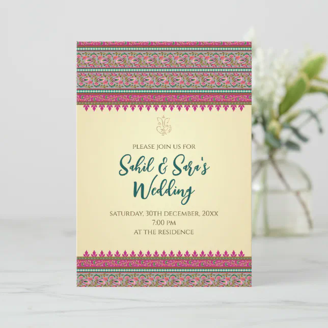 Digital Hindu invitation as Indian Wedding invite | Zazzle