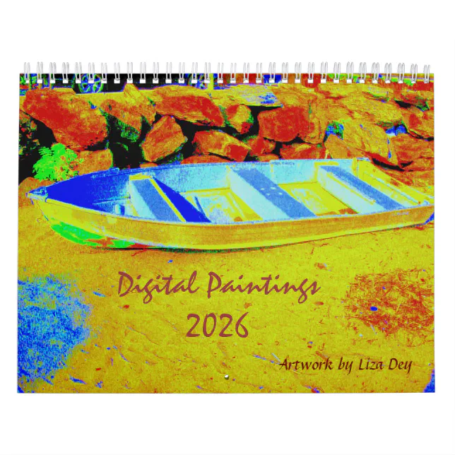 Digital Paintings, A 2026 Calendar by Liza Dey | Zazzle
