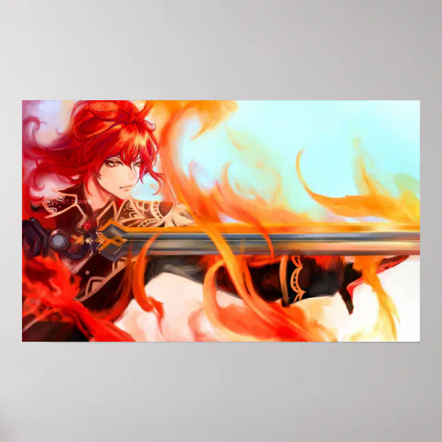 Diluc from Genshin Impact Poster | Zazzle