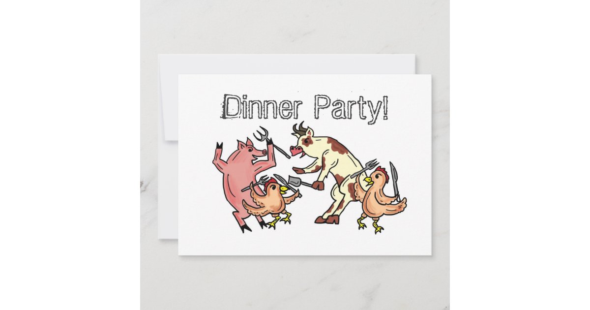 Dinner Party humour invitation | Zazzle