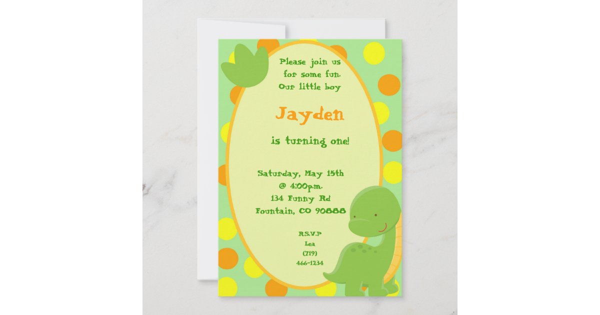 dino2, Please join us for some fun.Our little b... Invitation | Zazzle