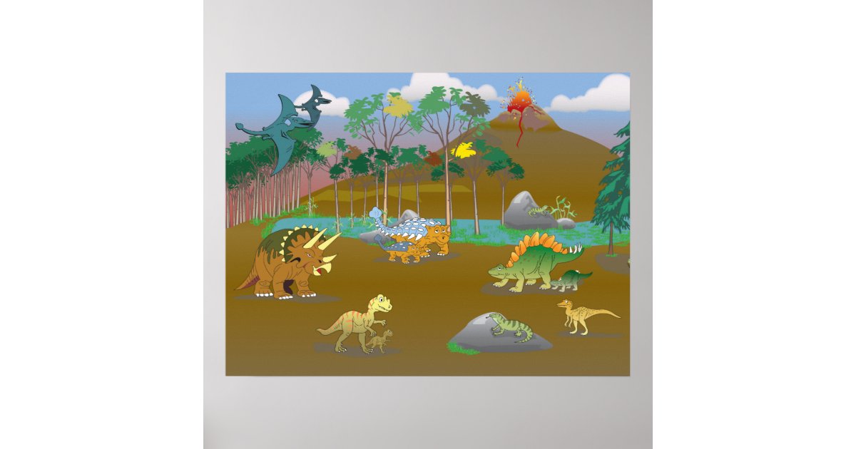 Dino world! poster | Zazzle