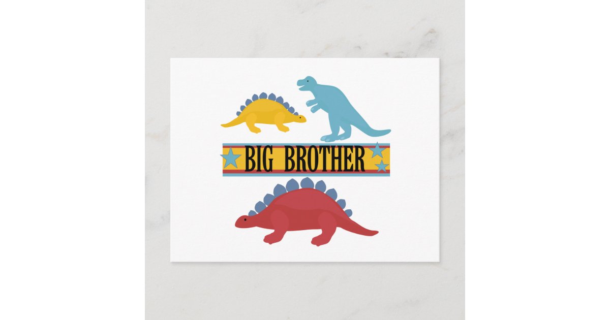 Dinosaur Big Brother Postcard | Zazzle