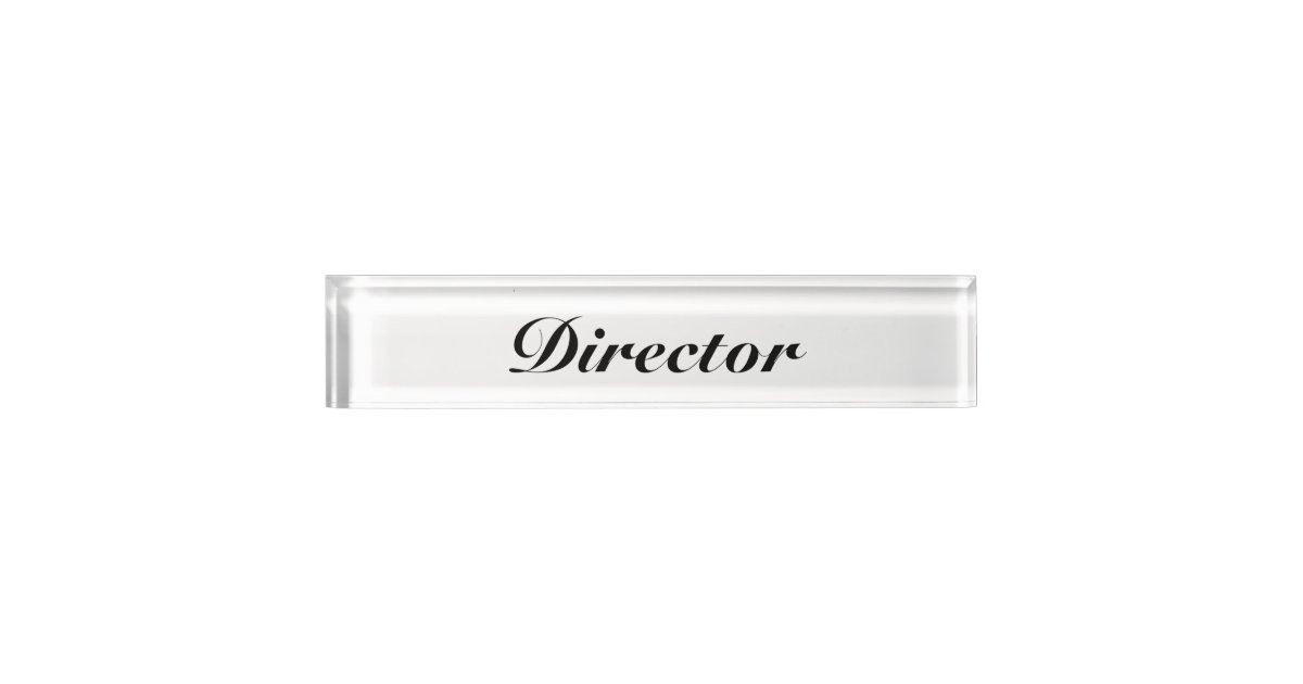 Director Nameplate | Zazzle