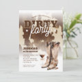 Dirty Forty Cowgirl Western 40th Birthday Party Invitation | Zazzle