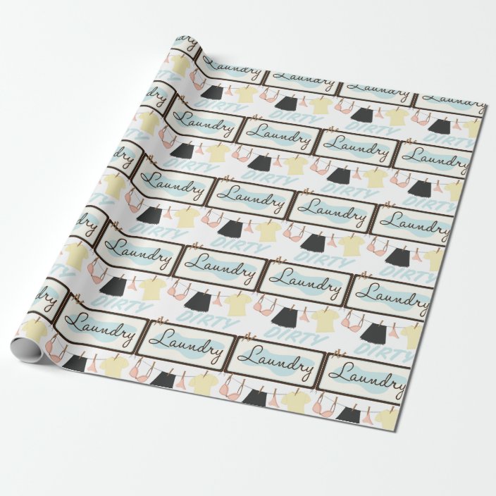 Dirty Laundry Wrapping Paper | Zazzle.co.uk