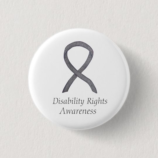 Disability Rights Awareness Ribbon Custom Pin | Zazzle.co.uk