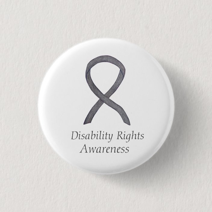 Disability Rights Awareness Ribbon Custom Pin | Zazzle.co.uk