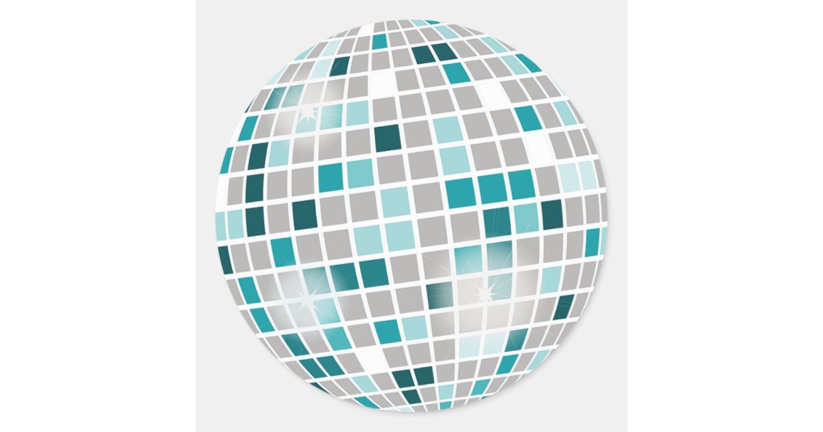 Disco Ball 70s Themed Birthday Party Stickers | Zazzle
