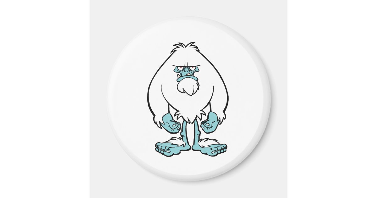 Disgruntled Yeti Magnet | Zazzle
