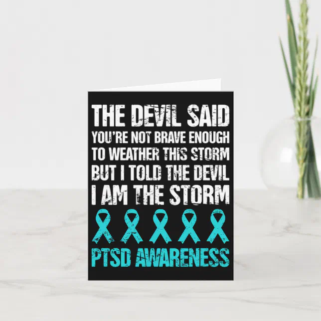 Distressed Post Traumatic Stress Ptsd Awareness Card | Zazzle