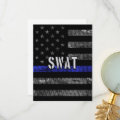 Distressed SWAT Police Flag Thank You Card | Zazzle