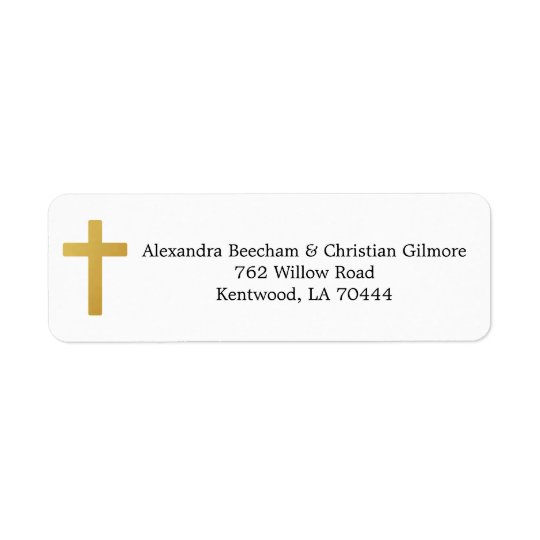 Divine Religious Cross Return Address Label | Zazzle.co.uk