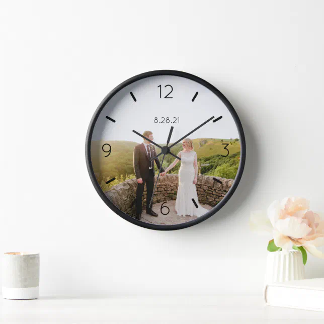 DIY Clock | Custom Photo, Name, Text | Zazzle
