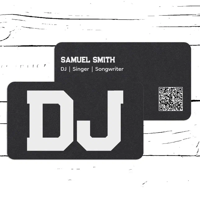 DJ Custom QR Code Business Card | Zazzle