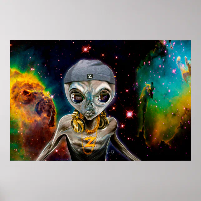 DJ Zedd the Alien Rave Master Poster | Zazzle