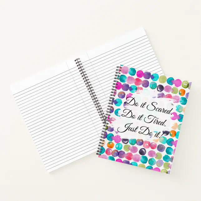 Do It Scared Motivational Routines & Habits Notebook | Zazzle