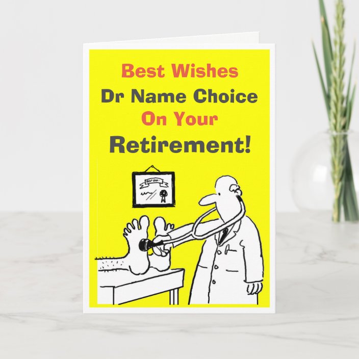 Doctor Best Wishes Retirement Card | Zazzle.co.uk