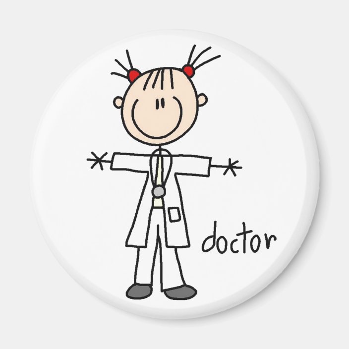 Doctor Stick Figure Magnet (FEMALE) | Zazzle.co.uk