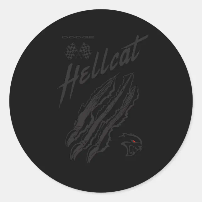 Dodge Racing Hellcat Classic Round Sticker | Zazzle