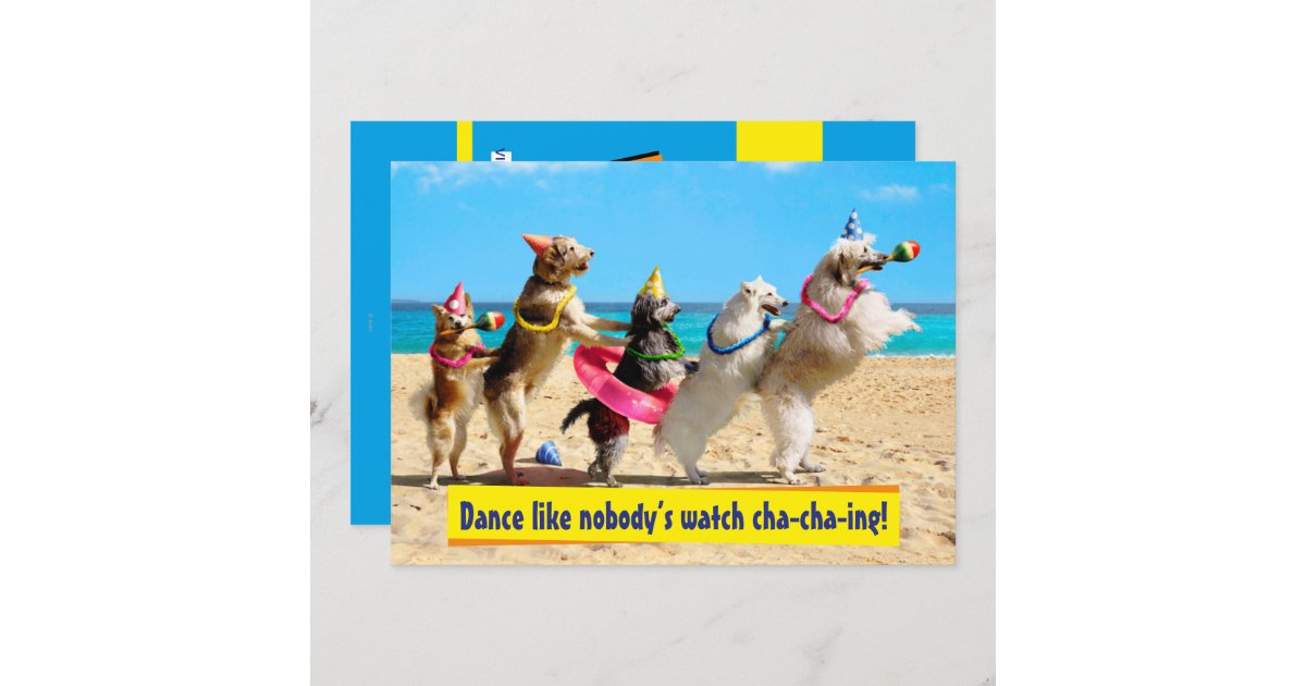 Dog Birthday Party Conga Line Invitation | Zazzle