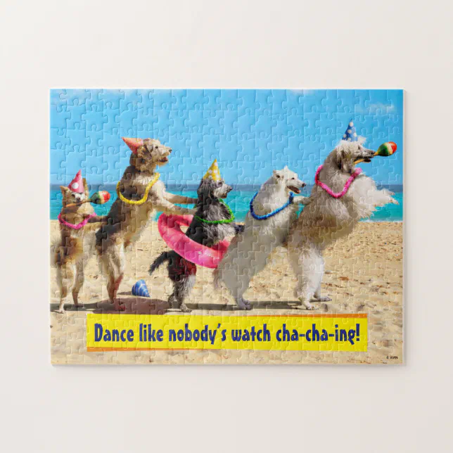 Dog Birthday Party Conga Line Jigsaw Puzzle | Zazzle