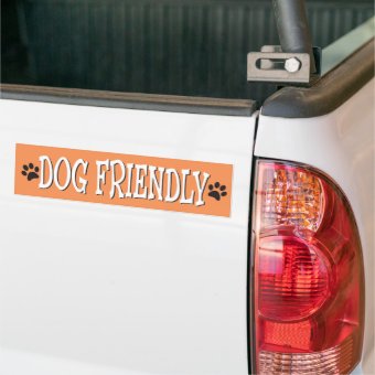 Dog Friendly Bumper Sticker | Zazzle