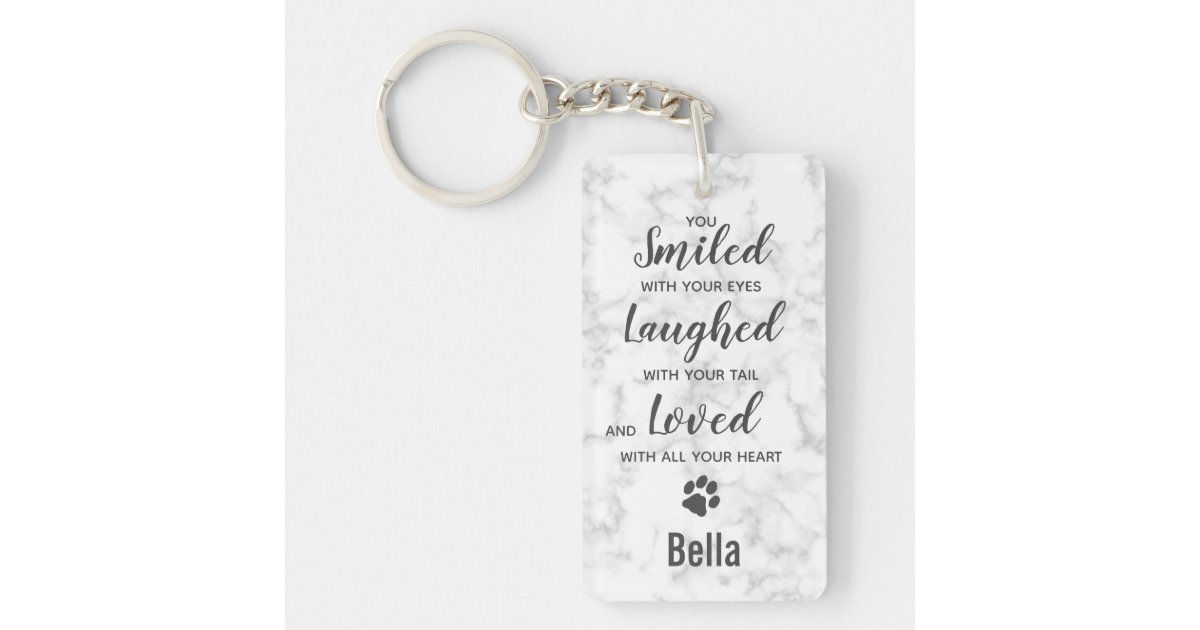 Dog Memorial Photo Gift Sympathy Pet Loss Memorial Key Ring | Zazzle