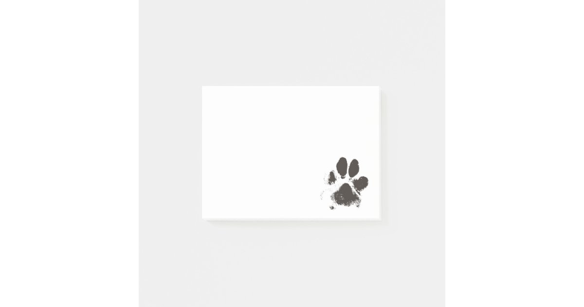 Dog paw post it notes, cute pet post-it notes | Zazzle