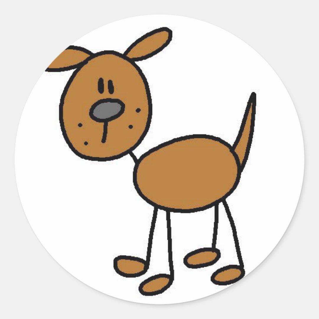 Dog Stick Figure Sticker | Zazzle
