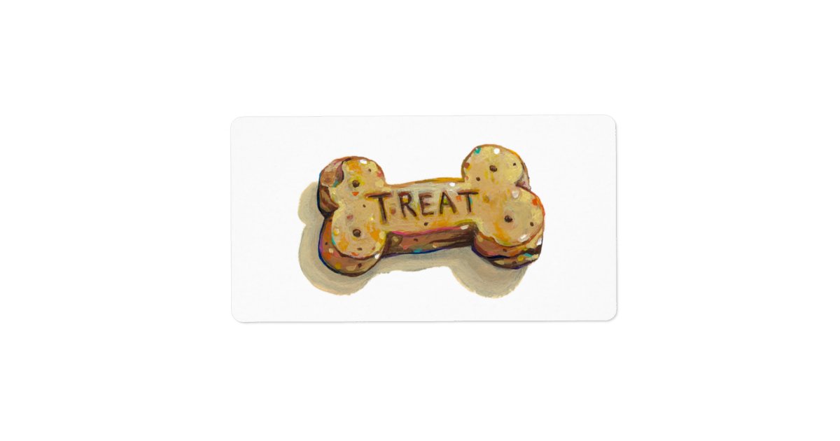 Dog treat stickers fun art for dogs party events | Zazzle
