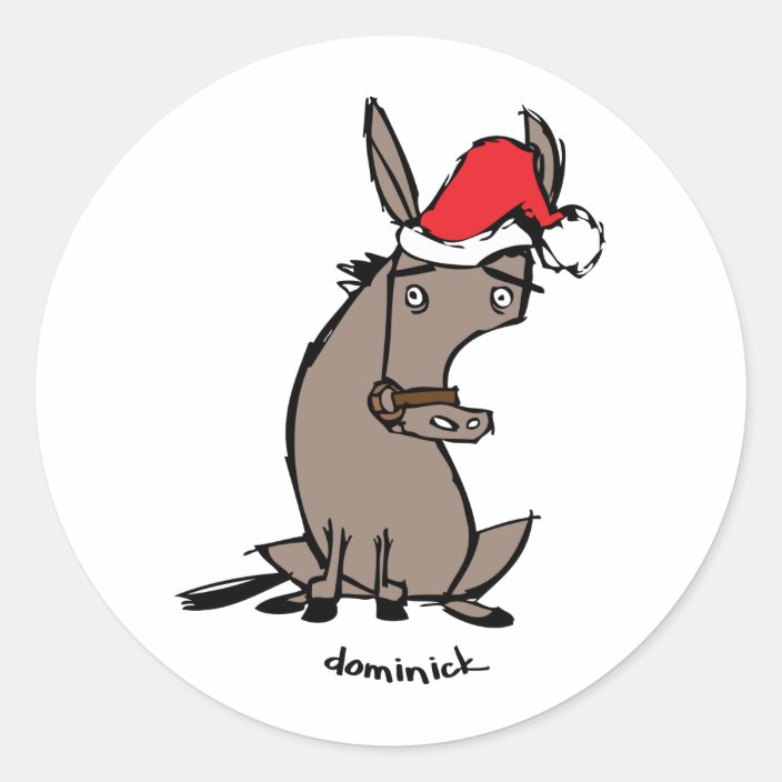 Dominick the Donkey Classic Round Sticker | Zazzle.co.uk