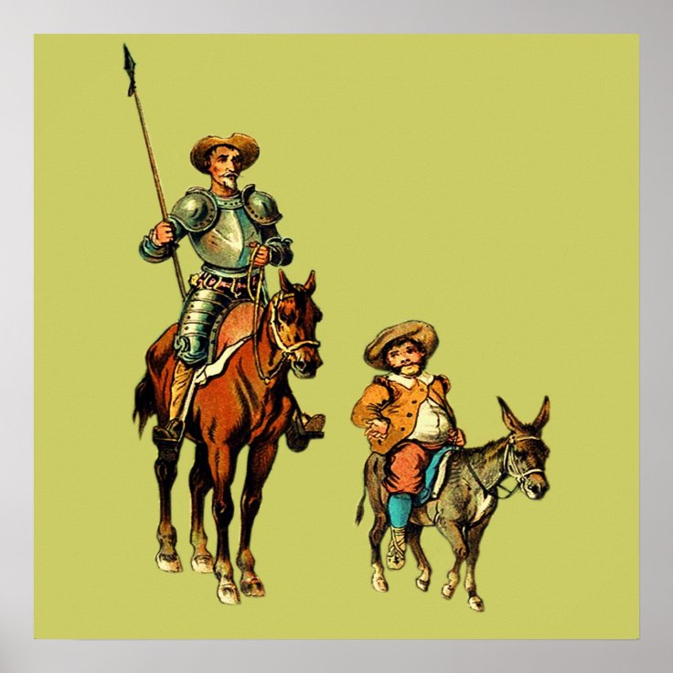 Don Quixote and Sancho Panza Poster | Zazzle