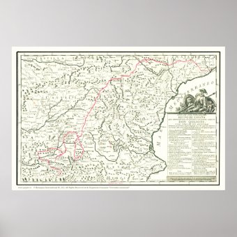 Don Quixote Route Map-Mapa de la Ruta del Quijote Poster | Zazzle