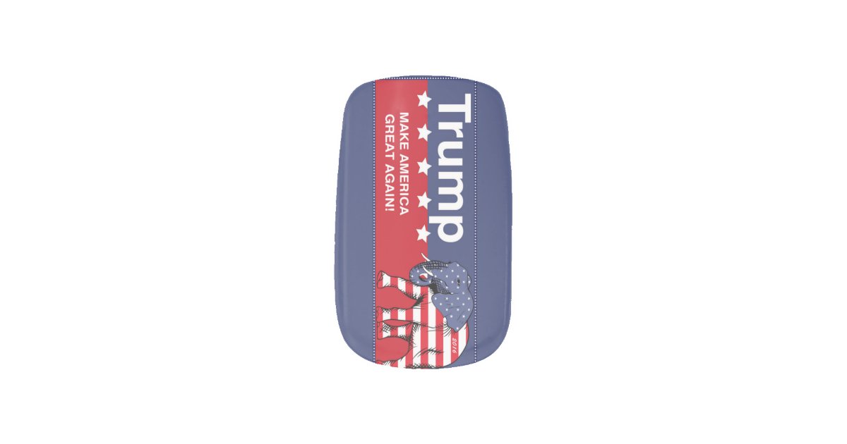 donald trump 2016 republican minx nail art | Zazzle