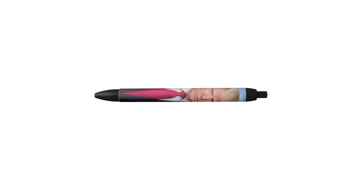 Donald Trump Official Presidential Portrait Black Ink Pen | Zazzle