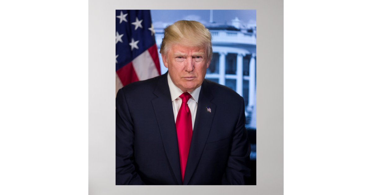 Donald Trump Official Presidential Portrait Poster | Zazzle
