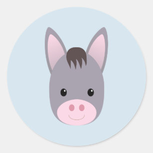 Cartoon Donkey Stickers & Labels | Zazzle UK