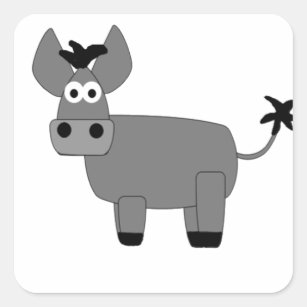 Cartoon Donkey Stickers & Labels | Zazzle UK