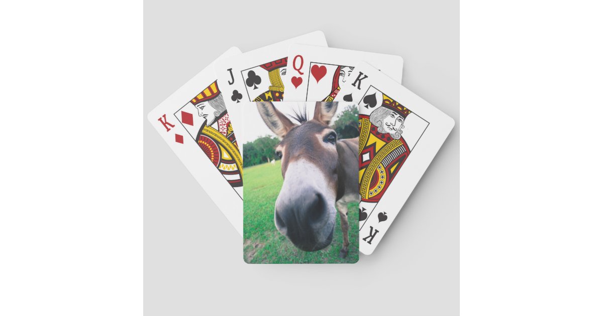 Donkey Playing Cards | Zazzle