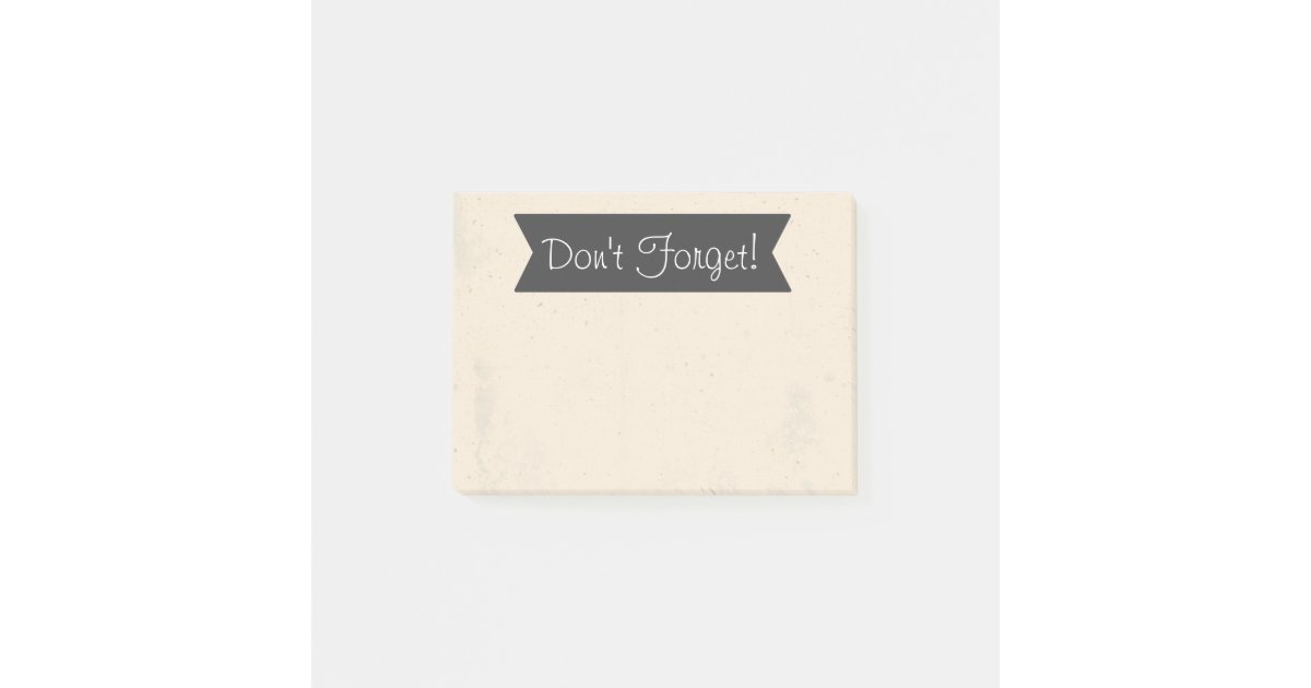 Don't Forget! Post-it Notes | Zazzle
