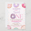 Donut Sweet One Birthday Party Donut First Birthda Invitation | Zazzle