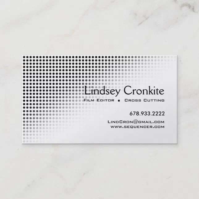 Dots Film Editor Hollywood Entertainment Industry Business Card | Zazzle